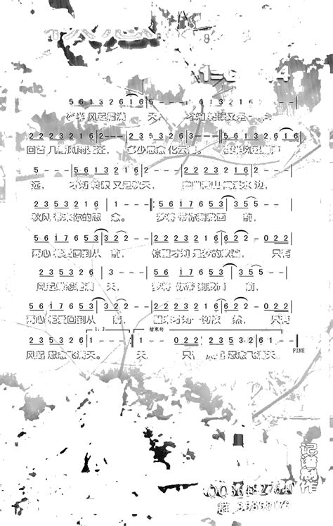 秋思简谱 李琛演唱 心烛001曲谱 318曲谱