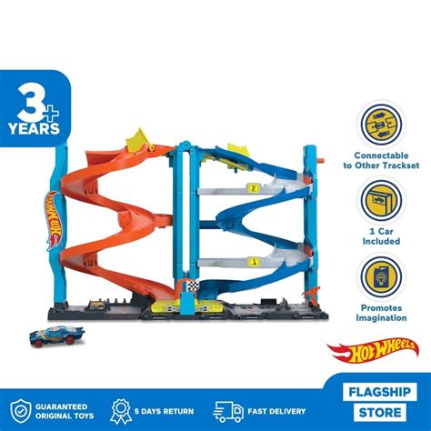 Jual Hot Wheels City Transforming Race Tower Playset Mainan Trek