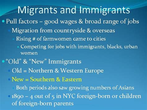 Immigration Urbanization And Everyday Life 1860 1900