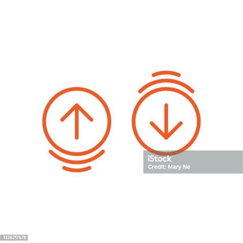 Gulir Halaman Gesek Ke Atas Dan Ke Bawah Pictogram Diatur Panah Bulat