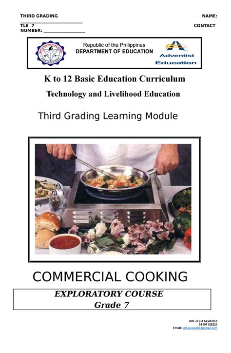 Third Grading Module Tle 7 Third Grading Name