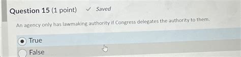 Solved Question 15 1 ﻿point ﻿savedan Agency Only Has
