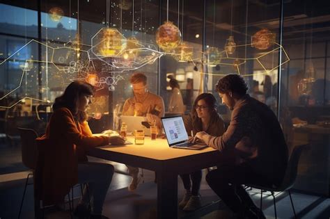 Premium Photo A Group Of Friends Collaborating On A Coding Proje 00086 02