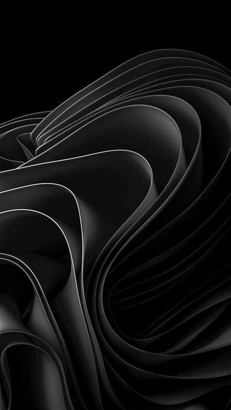 Windows 11 Wallpaper 4k Black Abstract Stock
