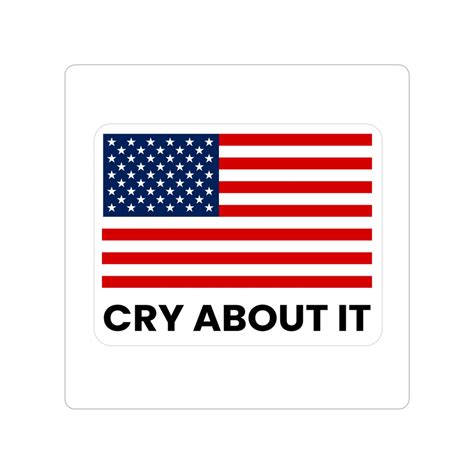 Usa Flag Cry About It Sticker Shiftstickusa