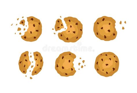 Cookies，可删除向量卡通集图标 白色背景中的矢量图饼干 向量例证 插画 包括有 咖啡馆 巧克力 298929471