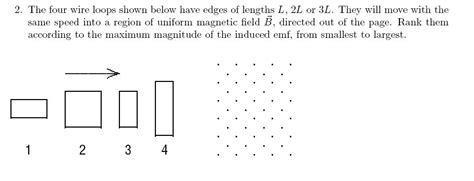 solved the four wire loops shown below have edges of lengths