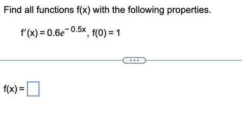 Solved Find All Functions F X With The Following Chegg