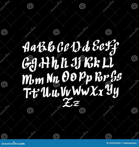 Blackletter Gothic Script Hand Drawn Font Cartoon Vector