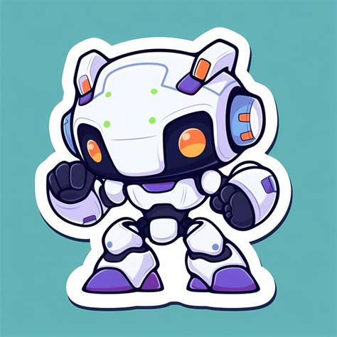 Premium Ai Image Minimal Japanese Kawaii Robot Chibi Anime Vector Art
