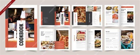 Premium Vector Cookbook Layout Recipe Book Template Brochure Design