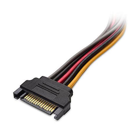 GetUSCart Cable Matters 3 Pack 15 Pin SATA Power Splitter Cable 8 Inches
