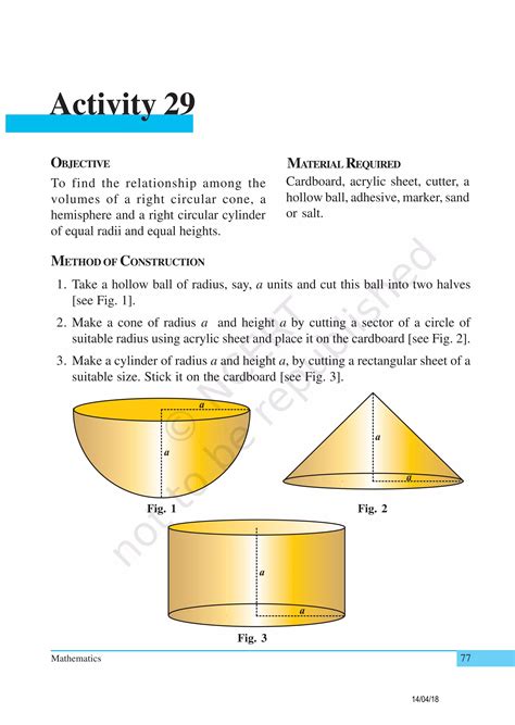 Maths Practical Activities Class 9 Pdf