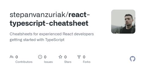 Github Stepanvanzuriak React Typescript Cheatsheet Cheatsheets For