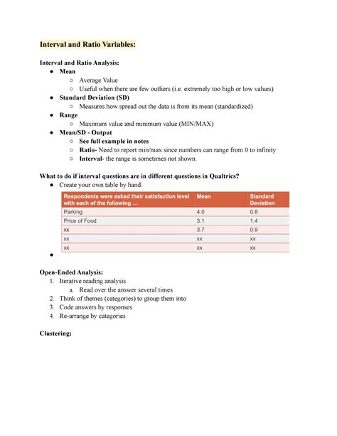 Interval And Ratio Variables Interval And Ratio Variables Interval And Ratio Analysis Mean