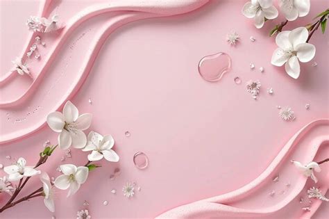 Premium Photo Beautiful Pink Curve Frame Template For Creative