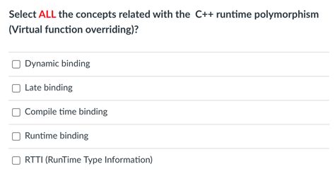 Solved Select All The Concepts Related With The C Runtime