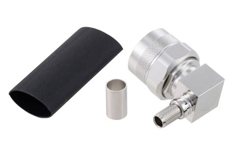 N Male Right Angle Connector Crimp Non Solder Contact Attachment For