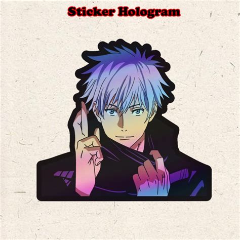Jual Stiker Hologram Anime Gojo Sotaru Jujutsu Kaisen Sticker Case Hp