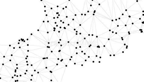 Abstract Geometric Network Background With Interconnected Black Dots And Lines Minimalistic