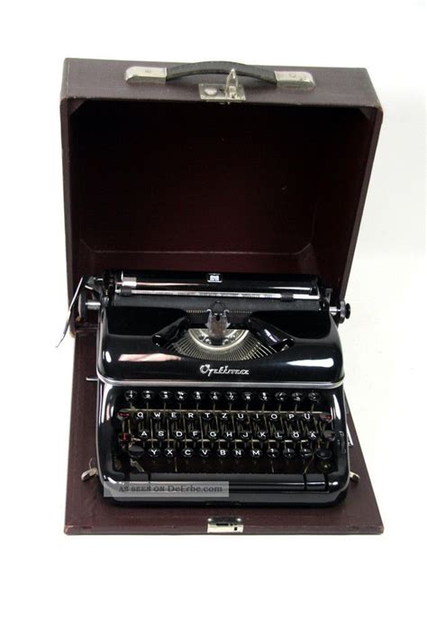 Alte Optima Elite Reise Schreibmaschine Im Koffer Typewriter Ersatz