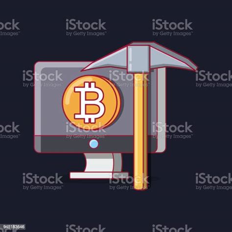 컴퓨터와 Cryptocurrency 디자인 가상현실에 대한 스톡 벡터 아트 및 기타 이미지 가상현실 개념 광업 Istock
