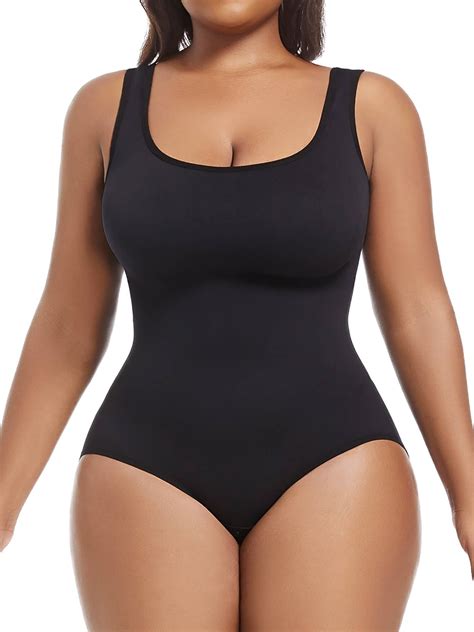 Manifique Plus Size Womens Seamless Shapewear Bodysuit Tummy Control