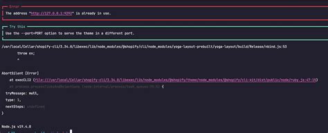 Bug `theme Dev` Randomly Stopping Itself · Issue 728 · Shopifycli · Github
