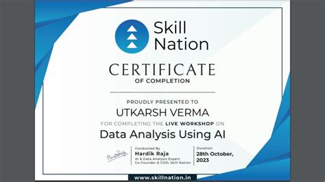 Finished Data Analysis Using Ai Workshop Utkarsh Verma Posted On The
