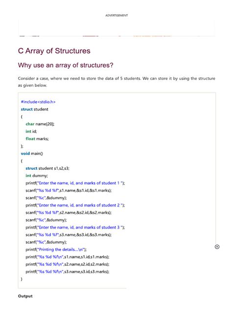 Array Of Structure Pdf