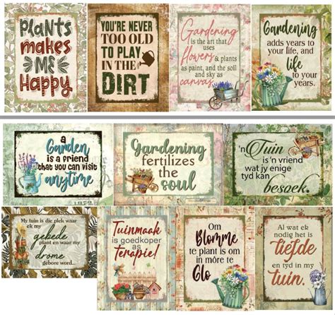 Large Fridge Magnet Gardening Sharon Dold Design