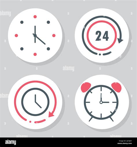 Icons Timer And Clock Stock Vector Image Art Alamy