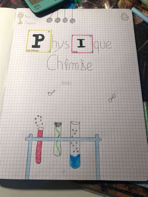 Page De Garde Physique Couvertures De Cahier Illustrations De Carnet
