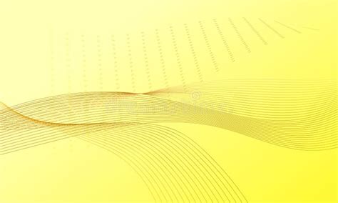 Yellow Lines Curve Wave Soft Gradient Abstract Technology Background Stock Vector Illustration