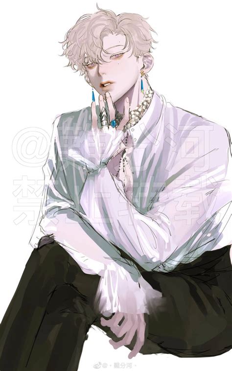 An Anime Character Sitting Down With His Hands On His Face And One Hand