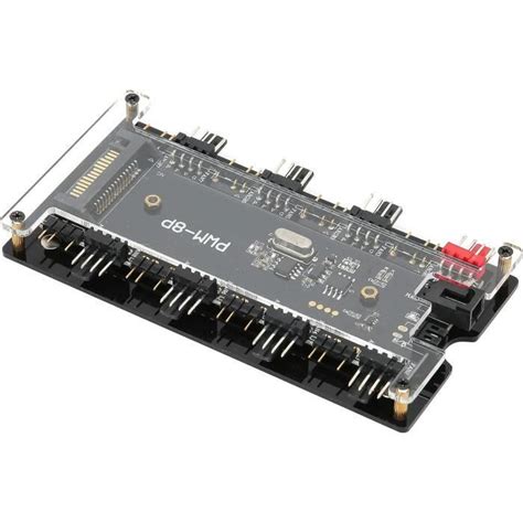 Pc Fan Hub Case Fan Hub Pwm Argb 2 En 1 Télécommande Sans Fil Pour Ventilateur De