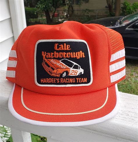 Vintage Cale Yarborough Hardees Racing Hat Etsy