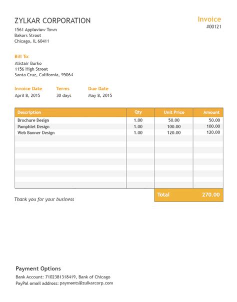 Self Employed Contractor Invoice Template Artofit