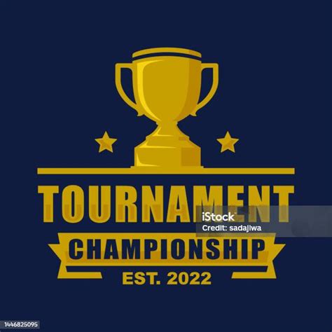 Vektor Logo Kejuaraan Turnamen Logo Piala Ilustrasi Stok Unduh Gambar