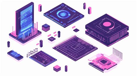Isometric Quantum Computing And Supercomputing Technology Premium Ai