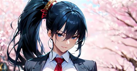 格闘少女 絶対無敵、完璧超人、最強の武人にして生徒会長、桜之城輝夜さま7 色艶芳のマンガ 黒髪ロング ポニーテール 制服 Pixiv