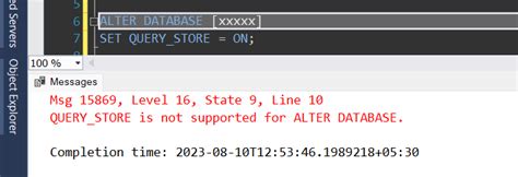 does azure synapse serverless sql pool database support query store