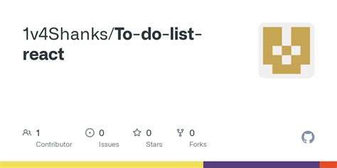 Github V Shanks To Do List React