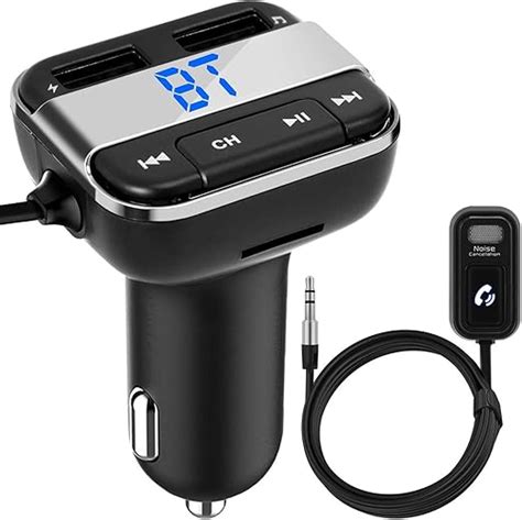 Amazon Com Pyle Cigarette Lighter Bluetooth FM Transmitter Universal Wireless Car Bluetooth