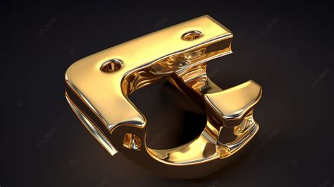 Metallic Typescript Print 3d Rendering Of Uppercase E Letter Background