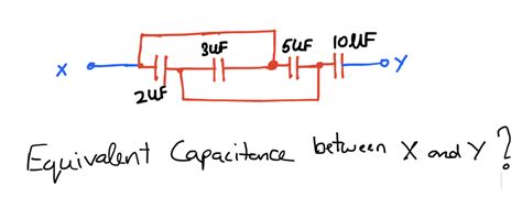 Equivalent Capacitance Between X And Y In This Capacitor Circuit