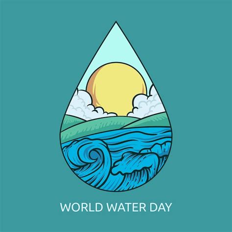 Premium Vector World Water Day Illustration Vector