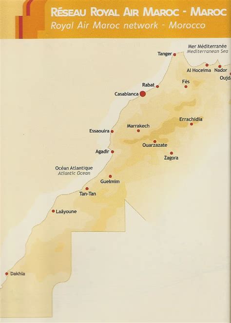 The Timetablist Royal Air Maroc Domestic Destinations 2011