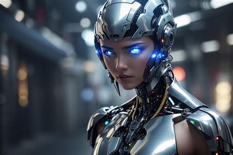 Premium Ai Image Cybernetic Savior The Tale Of A Futuristic Superhuman Enhanced With
