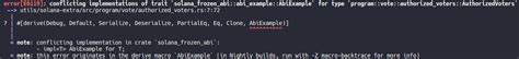AbiExample Could Not Find Log In The List Of Imported Crates Issue